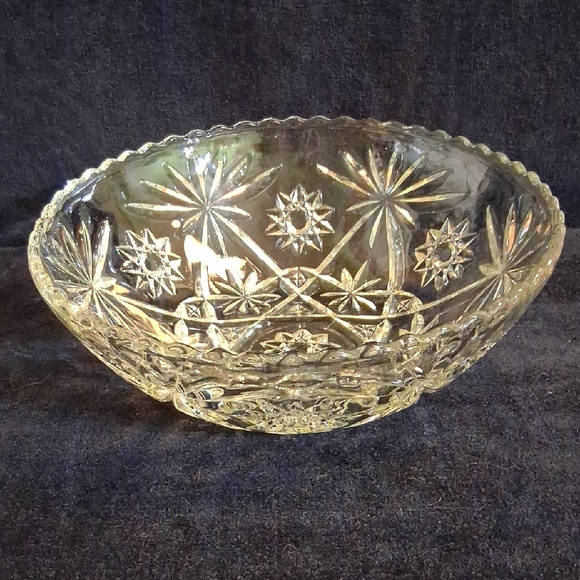 Anchor Hocking | Art | Vintage Anchor Hocking Star Of David Large Clear ...